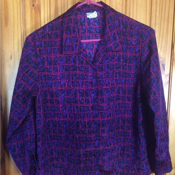 Koret | Tops | Vintage Koret Purplepink Pattern Blouse | Poshmark